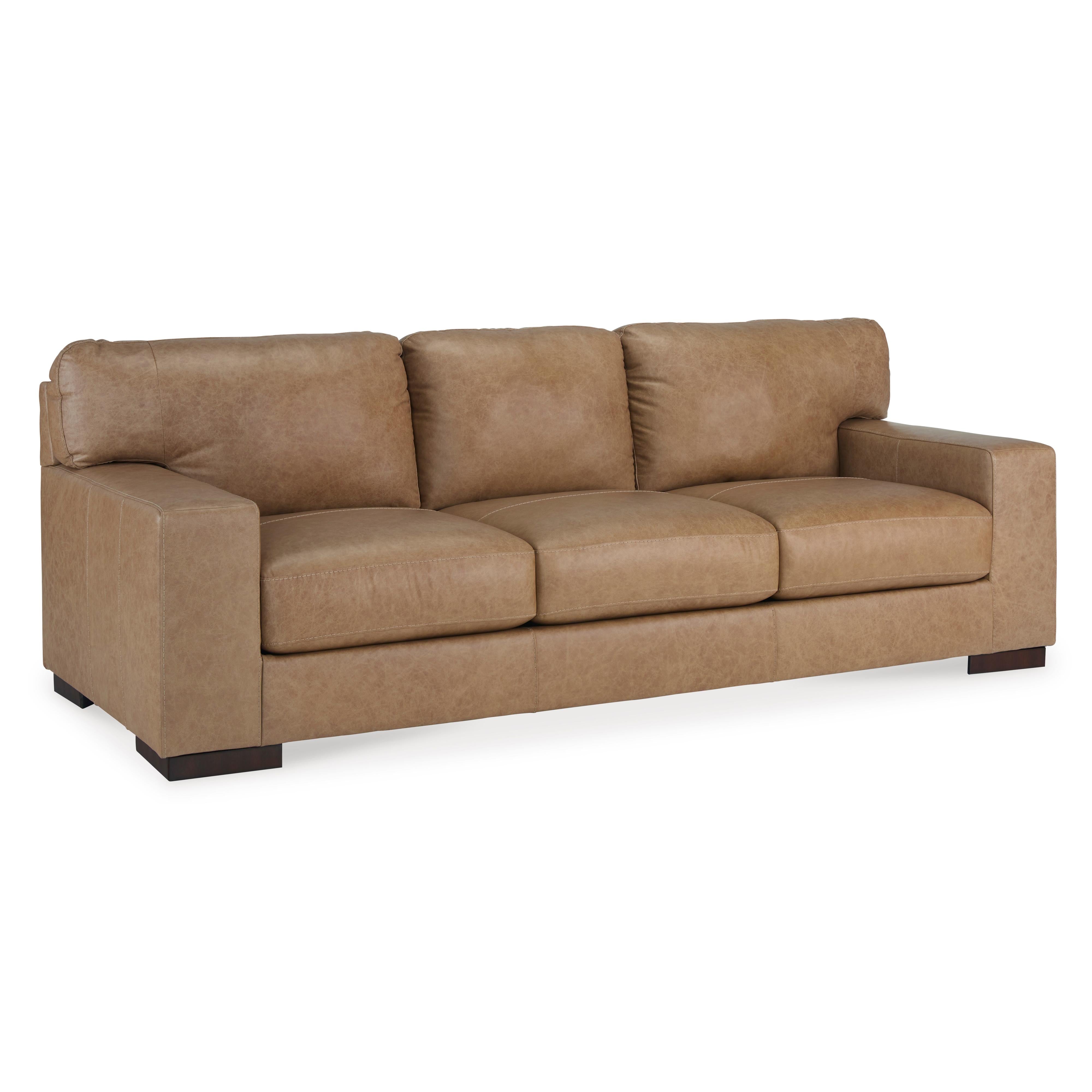 Ashley top grain leather sofa store