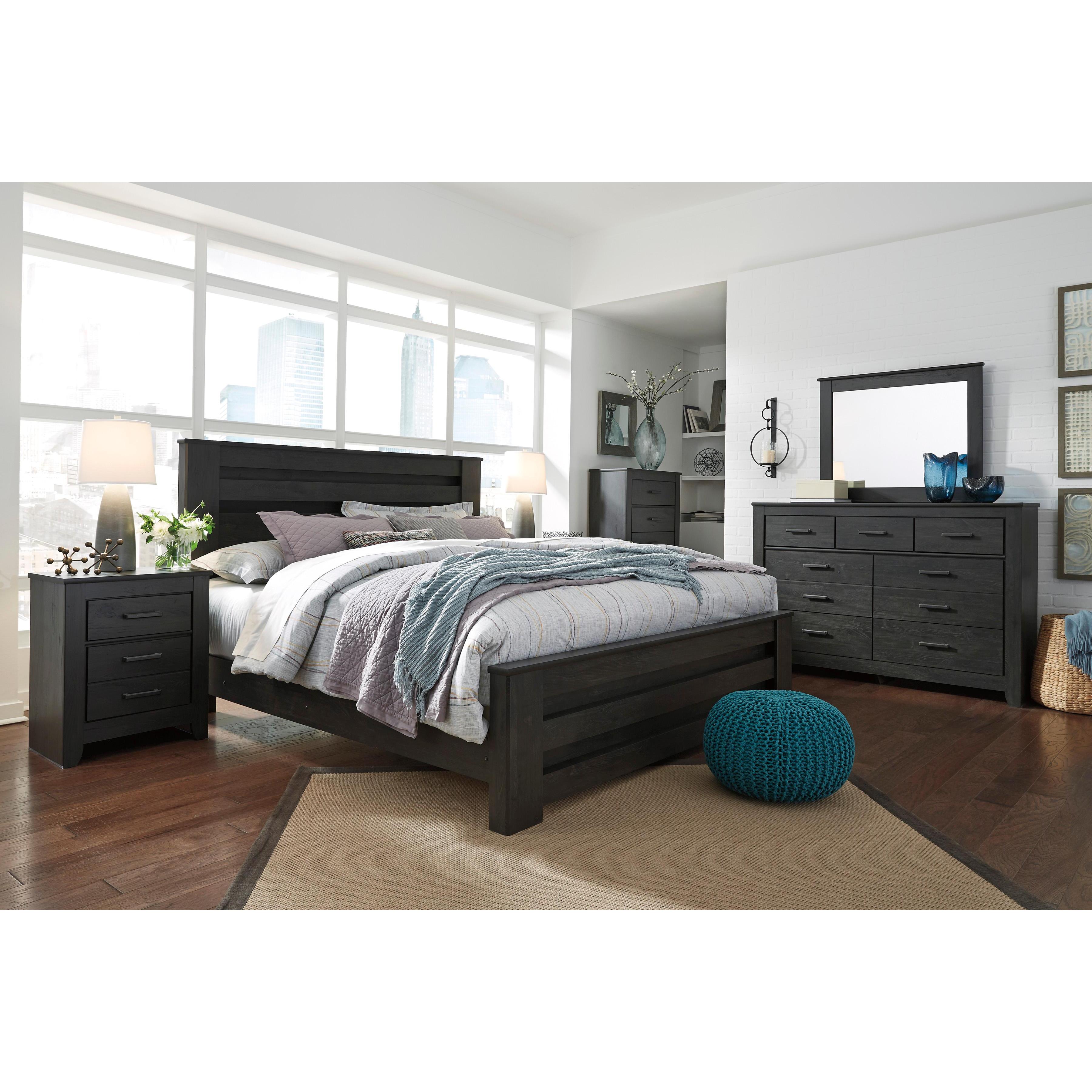 Signature Design by Ashley Brinxton B249 6 pc King Panel Bedroom Set