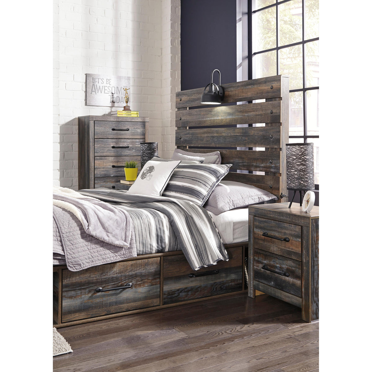 Signature Design by Ashley Drystan B211B9 Full Panel Bed with 2 Storag