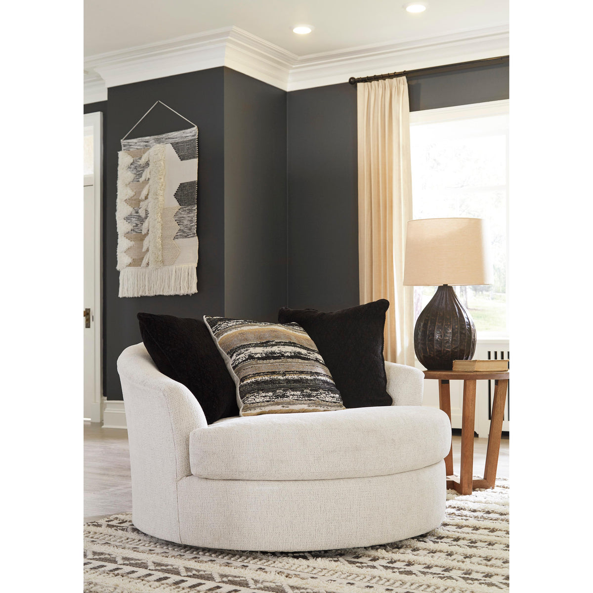 Ashley round swivel chair store