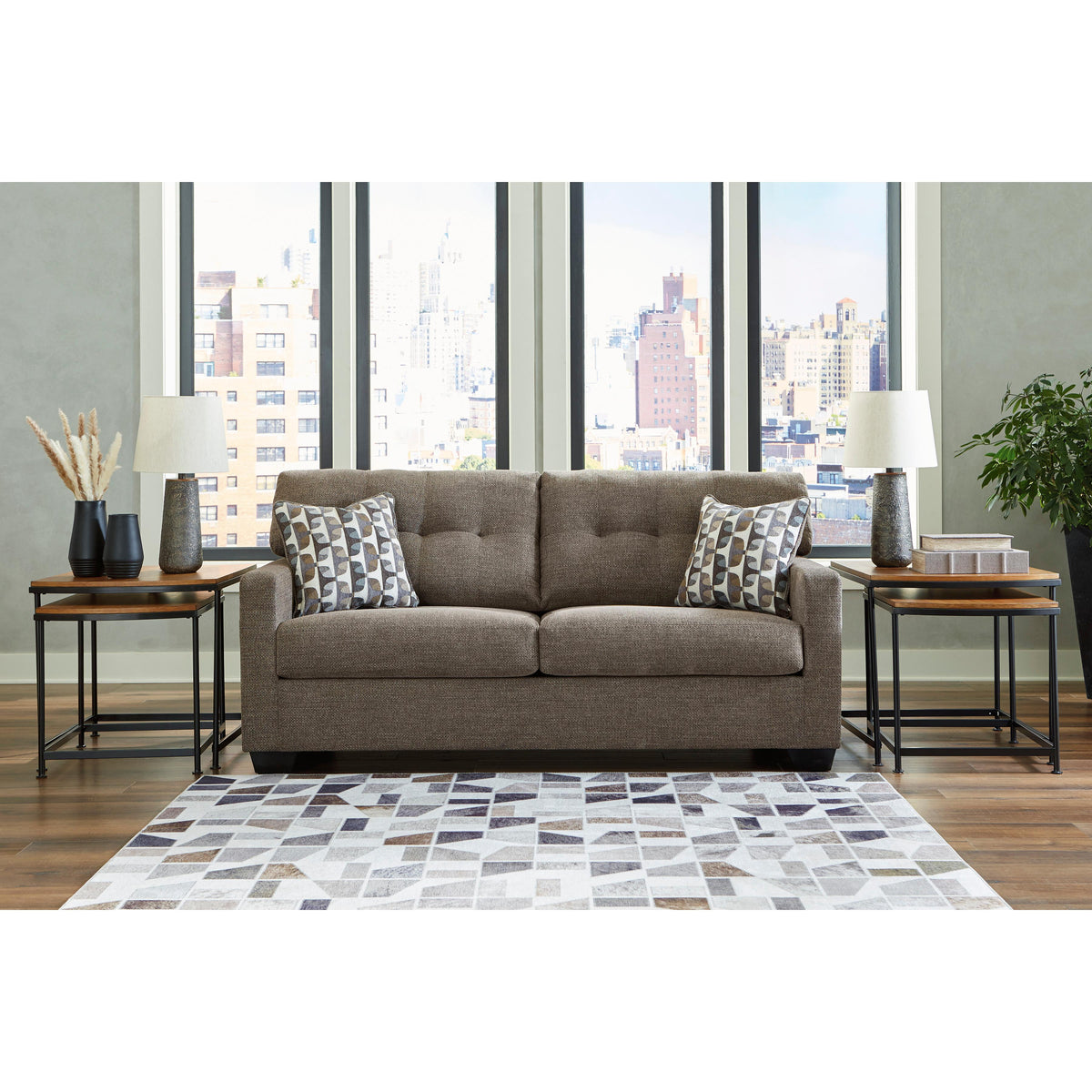 Signature Design by Ashley Mahoney Stationary Fabric Sofa 3100538