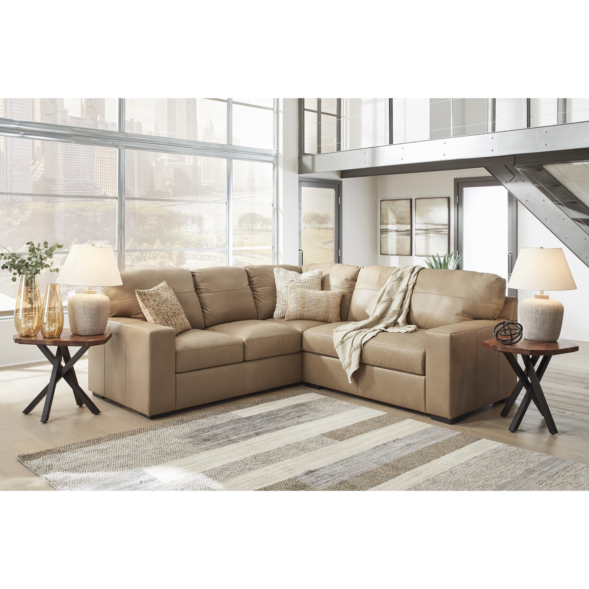 Ashley furniture tan sectional store